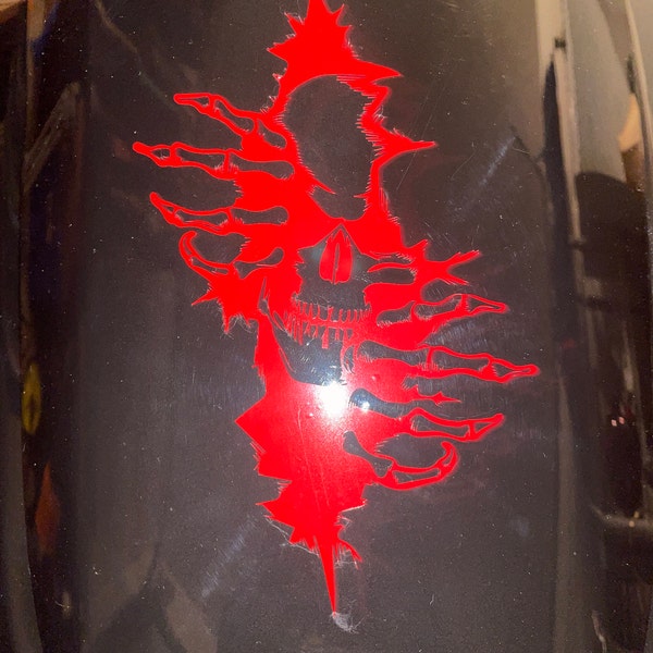 Skull Decal, Skull Vinyl Decal, Skull Sticker, Skull Car Window Decal ...