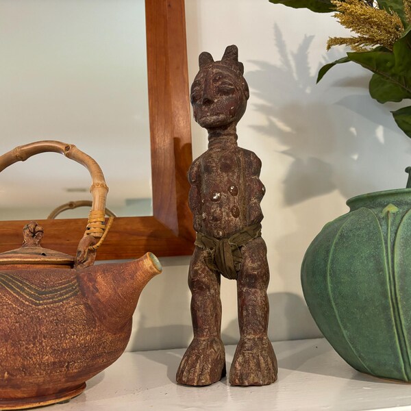 African Wood Figures African Figures Carved Power Figure Nkisi N'kondi ...