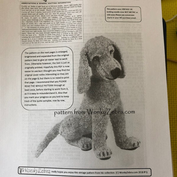 Cat Knitting Pattern Vintage Toy Cat and Mouse Patterns Kosset the Cat ...