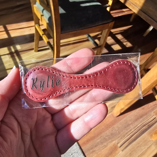 Leather Magnetic Bookmark, Personalized Genuine Leather Bookmark ...