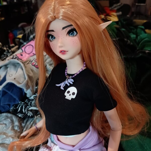 SLIM MSD BJD Minifee 1/4 Frozen Blue Midi Skirt - Etsy