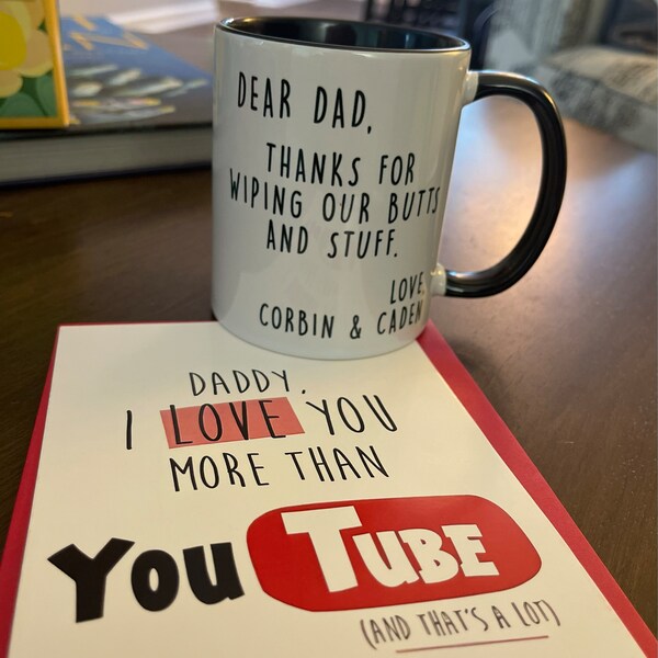 Personalized Fathers Day Gift From Daughter Custom Dad Mug From Son ...