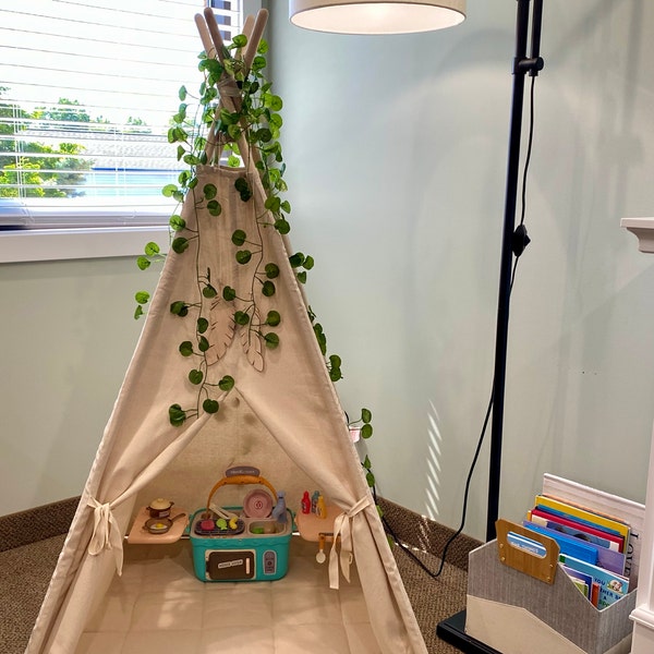 Super Sale Kids Teepee, Teepee Tent for Kids, Natural Kids Tent, Small ...