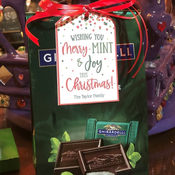 Merry-mint and Joy This Christmas Tag Holiday Mint Thank You ...