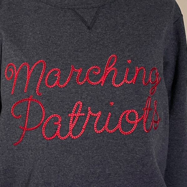 Thick Dense Chain Stitch Bold Handwritten FONT Machine Embroidery ...