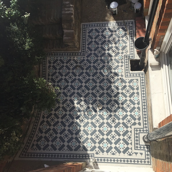 Chelsea Tile Pattern Stencil, Revamp Old Tiles, Slabs and Floors Using ...