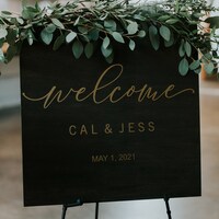 Wedding Welcome Decal Sticker-personalized Couples Names and Dates ...