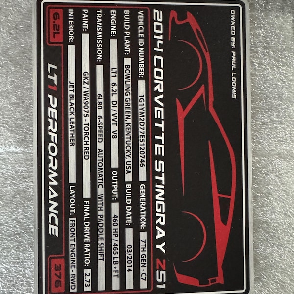 Ford Mustang S197 Custom Aluminum Engine Bay Dress up Plaque Car Show ...