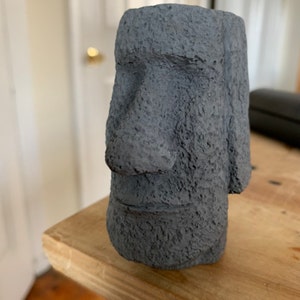 Concrete Moai Easter Island Head, Home Décor Statue Sculpture ...