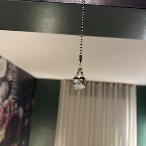 Set of Two, Clear Crystal Ceiling Fan Pulls, Light Pull, Fan Pull ...