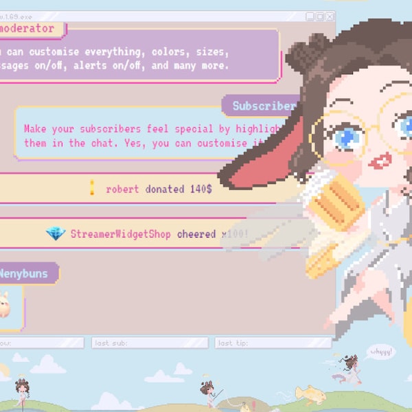 Flexible Twitch Chat With Avatars Alerts and Pronouns, Emotes ...