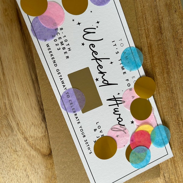 Anniversary Scratch Card Gift Voucher/personalised/special/surprise ...