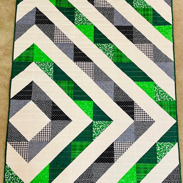 Baby Quilt Pattern || Offset Diamonds PDF Quilt Pattern || Modern Quilt ...