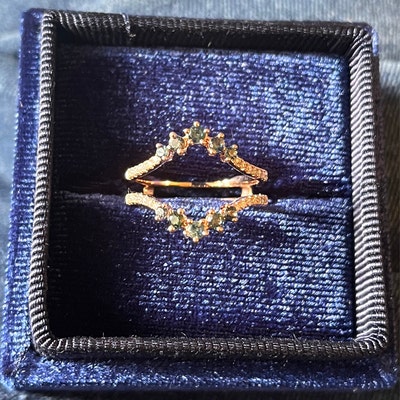 Unique Marquise Cut Moissanite Engagement Ring Set Cluster Rose Gold ...