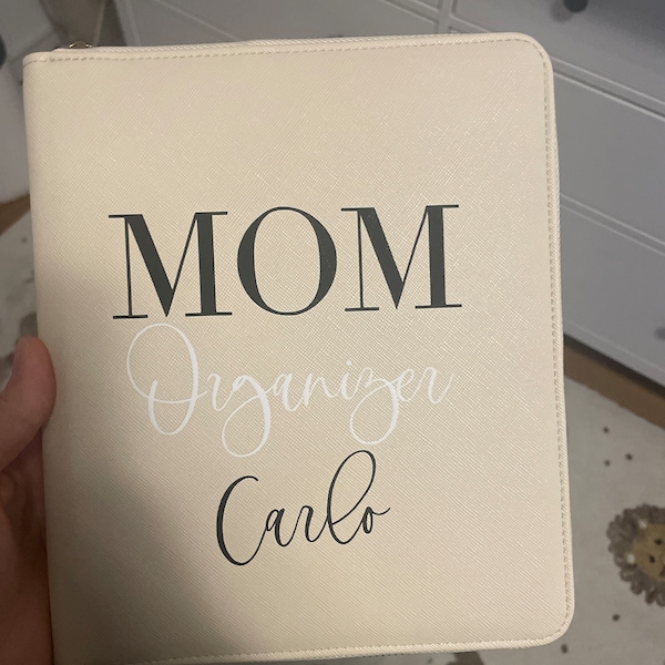 New Mom Gift Personalized - Baby Documents Organizer Vegan Saffiano ...