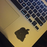 Hackintosh Apple Skull Logo Custom Mash Up MacBook iPhone Laser Printed ...