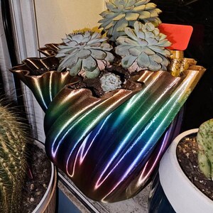 Medium Twisted Flower Pot for Plants of All Kinds white 6 Diameter by 4 ...