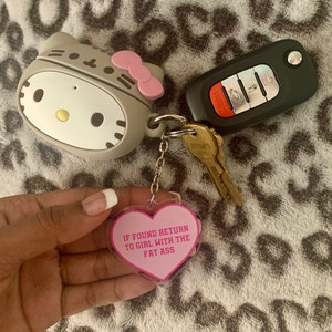 Return to Fat Ass Keychain Acrylic Keychain Baddie Keychain - Etsy