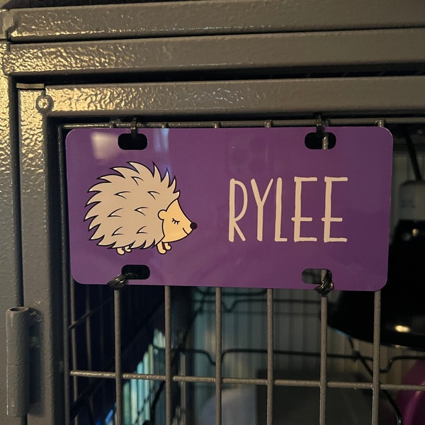 Personalized Hedgehog Name Plate / Hedgehog Sign / Cage Accessory ...