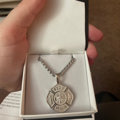 Firefighter Pendant Necklace Fire Rescue Pendant Firefighter Pendant ...