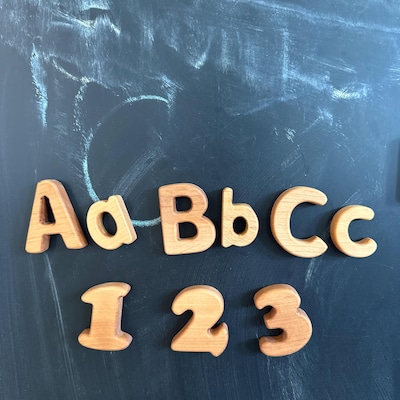 Lowercase Letters Wood, Solid Wood Letters, Homeschool, English ...