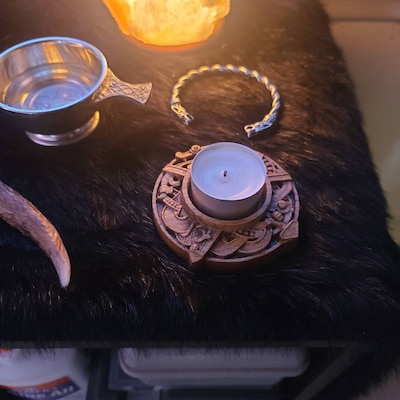 Thor Candle Holder, Candlestick, Norse, Thor's Hammer, Mjolnir, Home ...