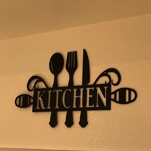 Metal Kitchen Sign Decor Kitchen Wall Decor Kitchen Wall Art Kitchen ...