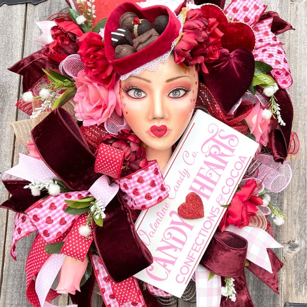Red Velvet Valentine's Day Chocolate Candy Heart Box Hat or Desk Decor ...