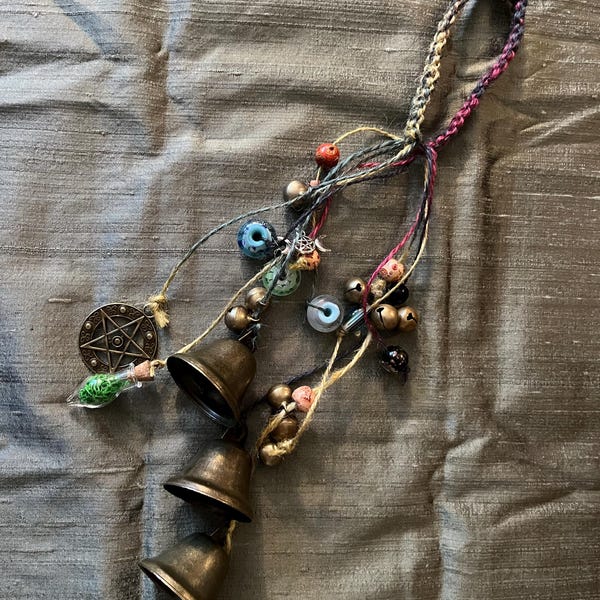 Handmade Witch Bells, Witch Bells and Wind Chimes, Hanging Bells for ...