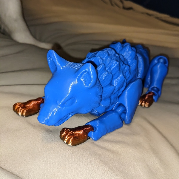 Articulated 3D Printed Giant Wolf Fidget Toy - Etsy