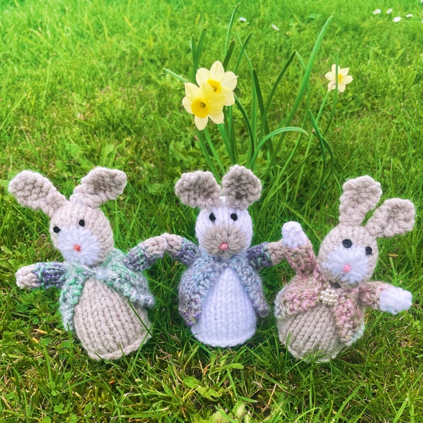 PDF KNITTING PATTERN Rabbit Creme Egg Cover, Easter Bunny Knitting ...