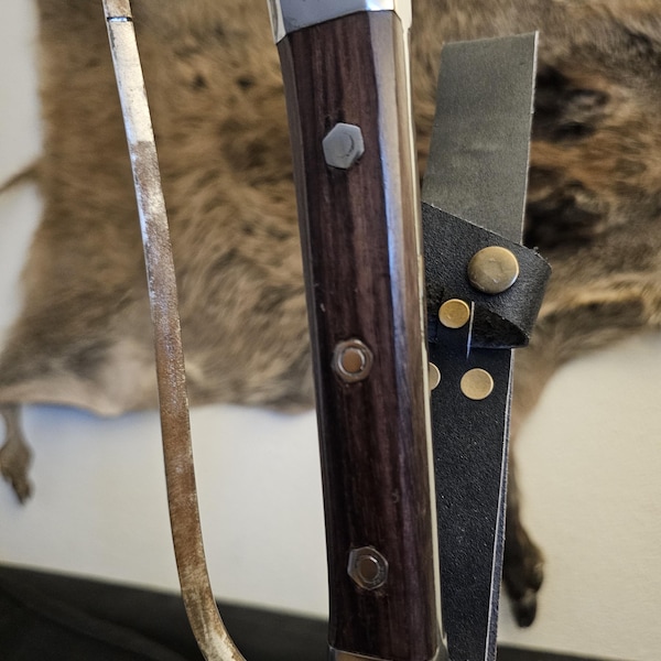 Hand Forged Messer Sword: 27.5 Inch Carbon Steel Blade, Leather ...