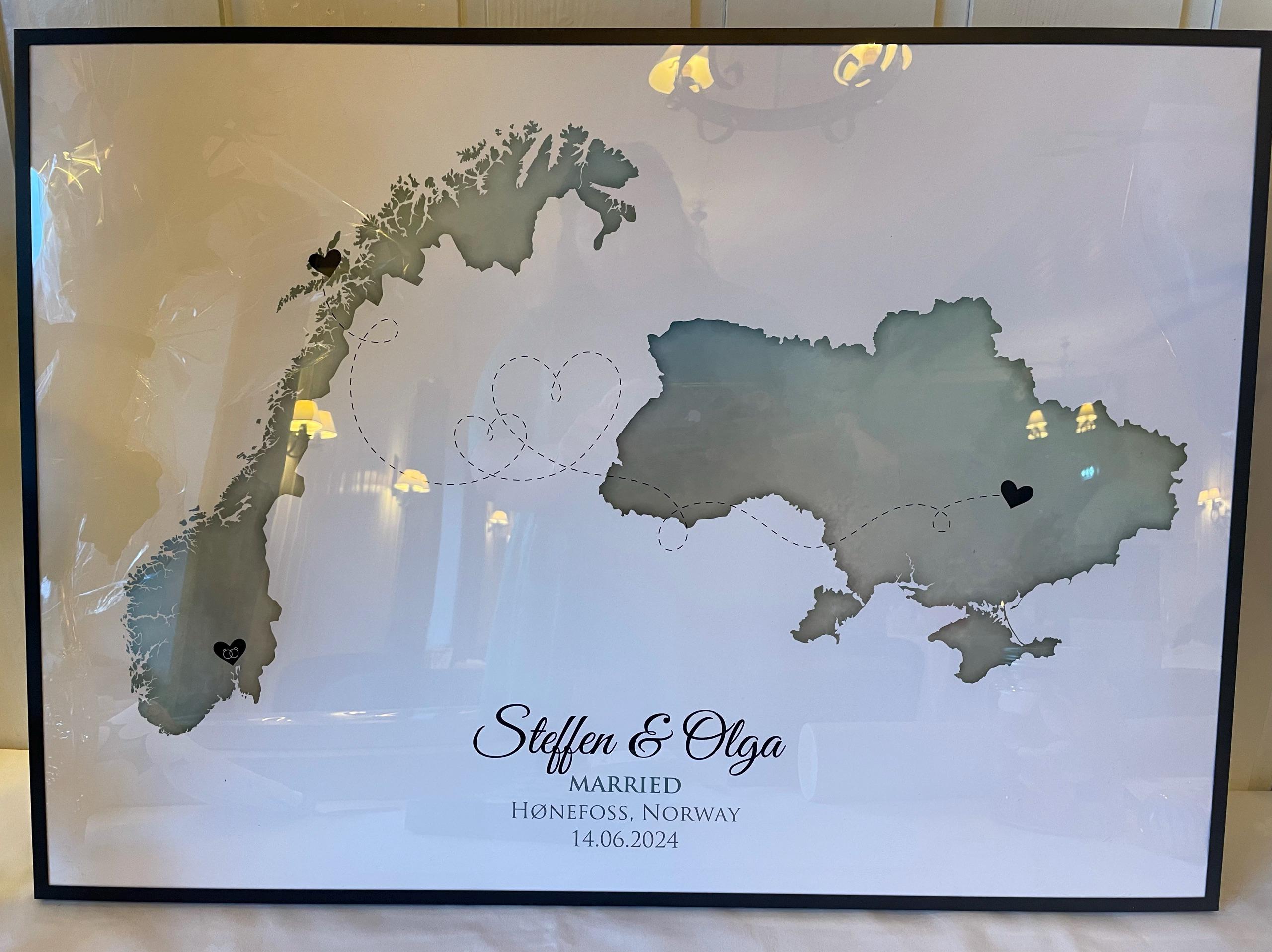 Customizable Love Map, Personalize Long Distance Relationship Art, Long ...