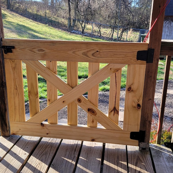 Free Shipping Rustic Farmhouse Pine Gate: Indoor Outdoor Pet Baby ...