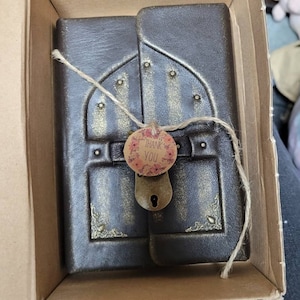 Personalized Leather Journal With Lock and Key, Leather Notebook ...