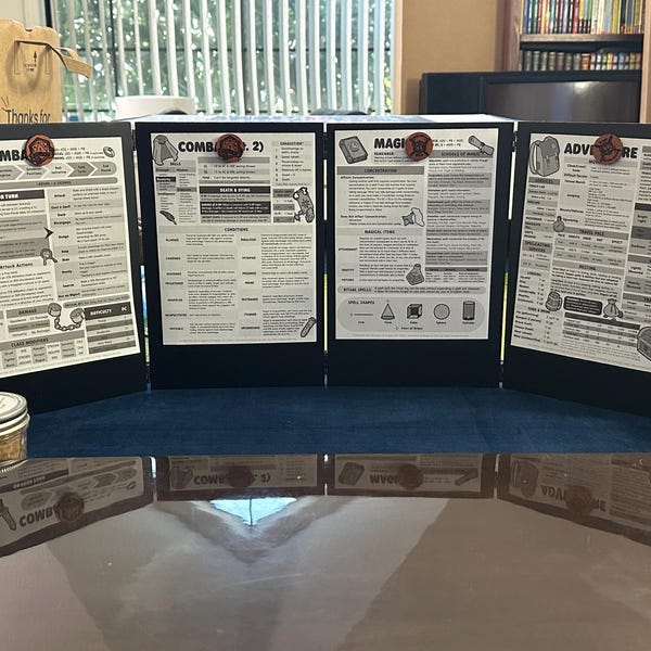 Printable Dungeons & Dragons DM Screen Inserts for 5e [DIGITAL DOWNLOAD ...