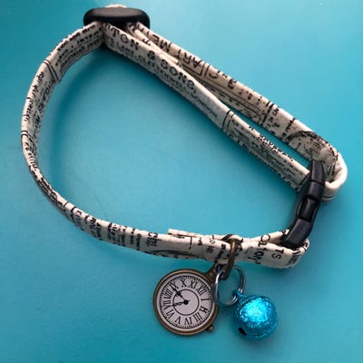 Cat Collar Steampunk Victorian Stripes or Floral With Vintage Drop ...
