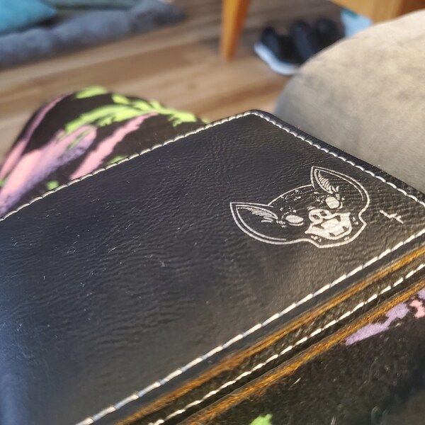 Mad Bat Vegan Leather Wallet - Etsy