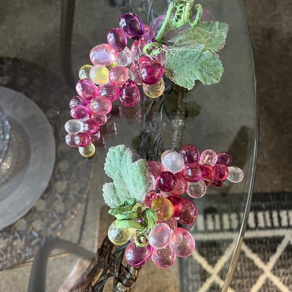 Fenton Glass Black Rooster Figurine Flower Power Collection Hand ...