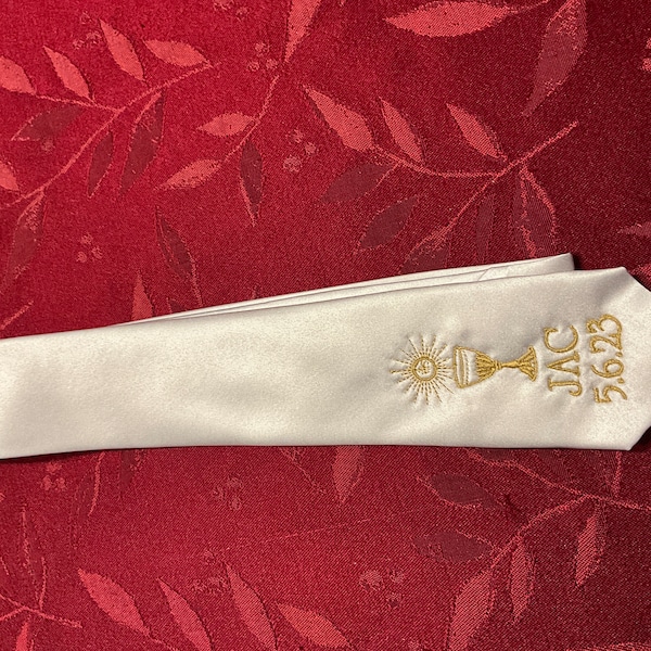 Personalized First Communion Banner With Embroidered Chalice With Host ...