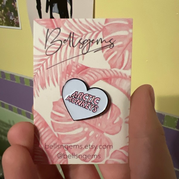 Arctic Monkeys Heart Enamel Pins. AM Soft Enamel Pin Badge Brooch Funny ...