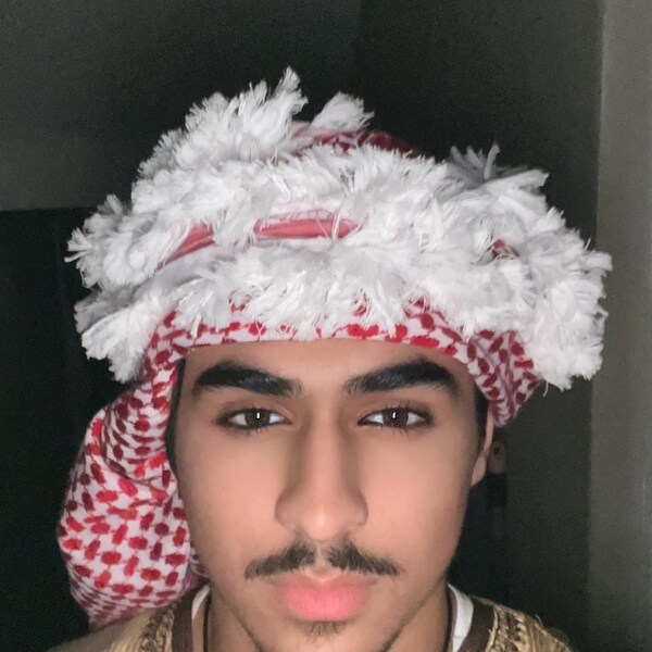 Authentic Palestinian Keffiyeh Shemagh, High Quality Hadab Hand-tied by ...