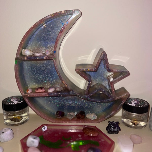 Glow in the Dark Sparkle Resin Stash Jars, Stash Jar, Handmade Jar, Jar ...