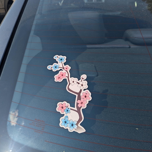 Sakura Asexual Sticker, Waterproof Ace Pride, Ace Sticker, Subtle Pride ...