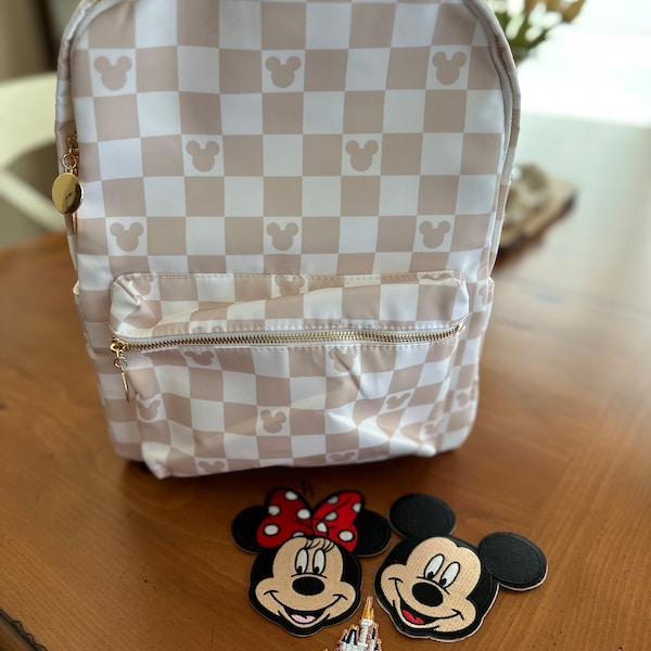 Classic Checkerboard Mickey Mouse Printed Backpack- Classic ...