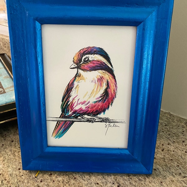 ART PRINT - Hand Signed: From Original Drawing - "english Robin" - Etsy