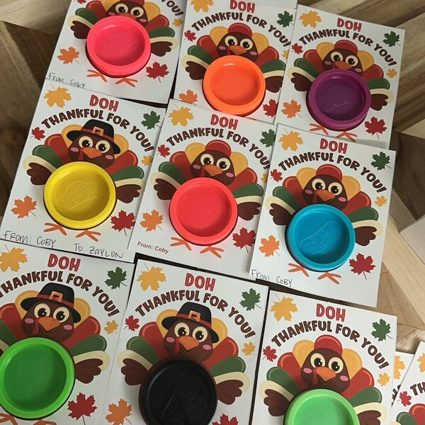 Thanksgiving Turkey Play-doh Cards: Printable Classroom Favors (PDF) - Etsy