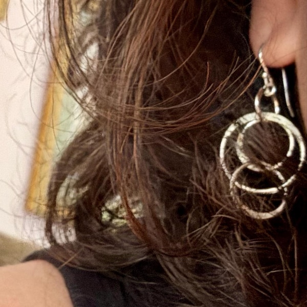 Handmade Silver Chain Bracelet, Sterling Silver Circle Links Bracelet ...