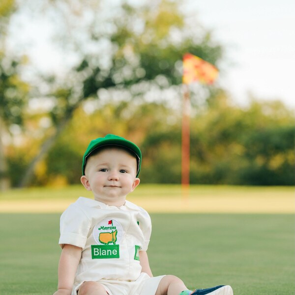 Personalized Golf Shorts-long Caddy Outfit for Kids*toddler Golf White ...