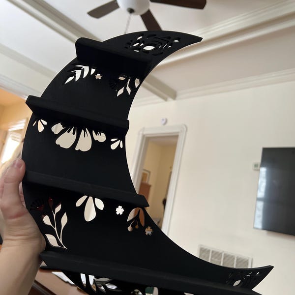 Coppermoon Botanical Crescent Moon Shelf, Crescent Moon Shelf, Moon ...